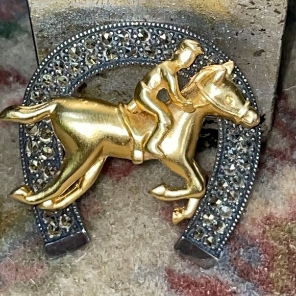 Judith Jack | Jewelry | Judith Jack Sterling Silver Horseshoe Goldtone ...